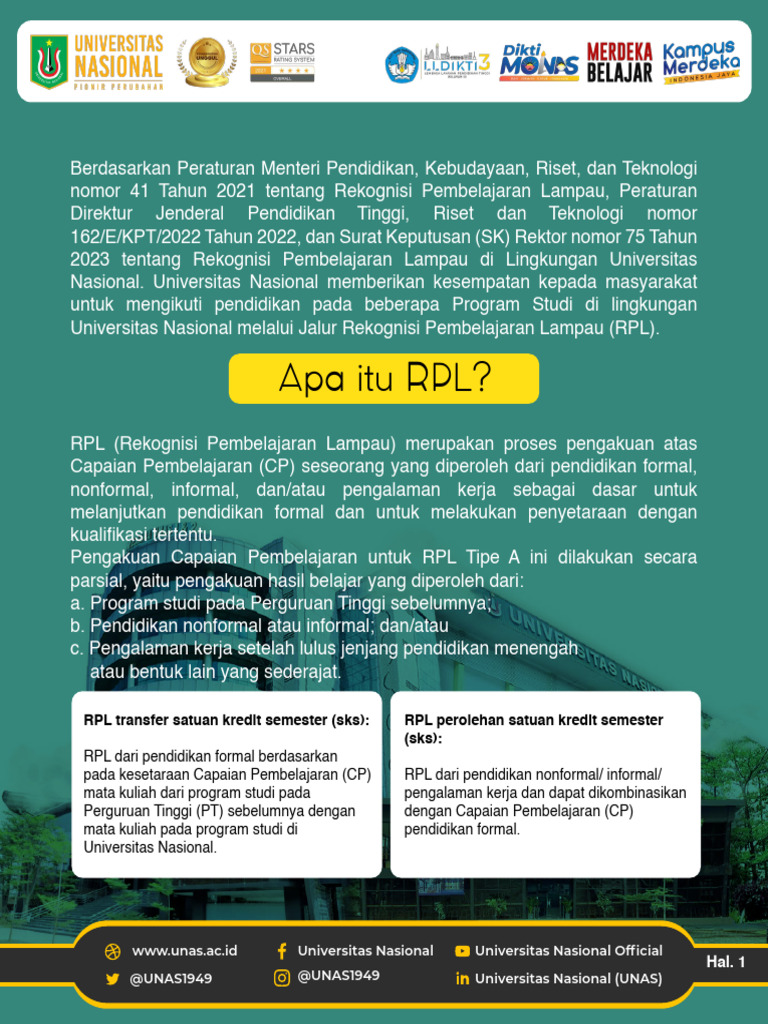 Informasi PMB Jalur RPL Ganjil 24 25 - Compressed | PDF
