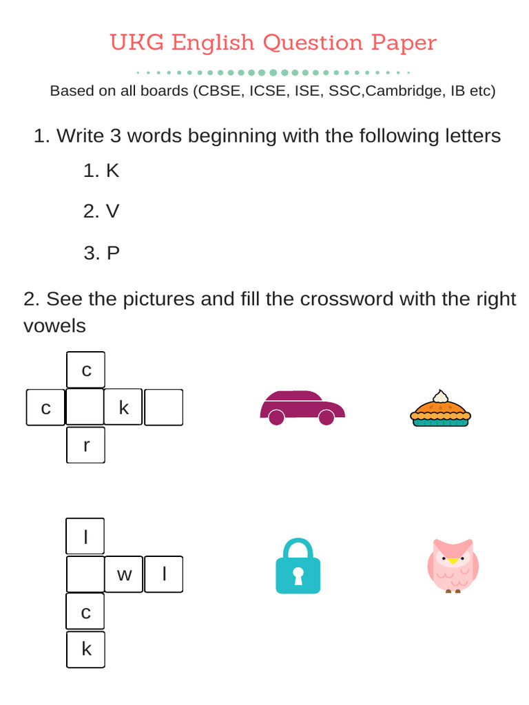 UKG Eng Question Papers | PDF | Languages | Foreign Language Studies