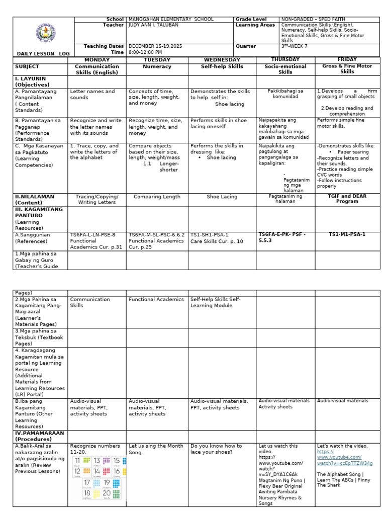 3Rd QUARTER WEEK 7 2025 | PDF | Learning | Cognition
