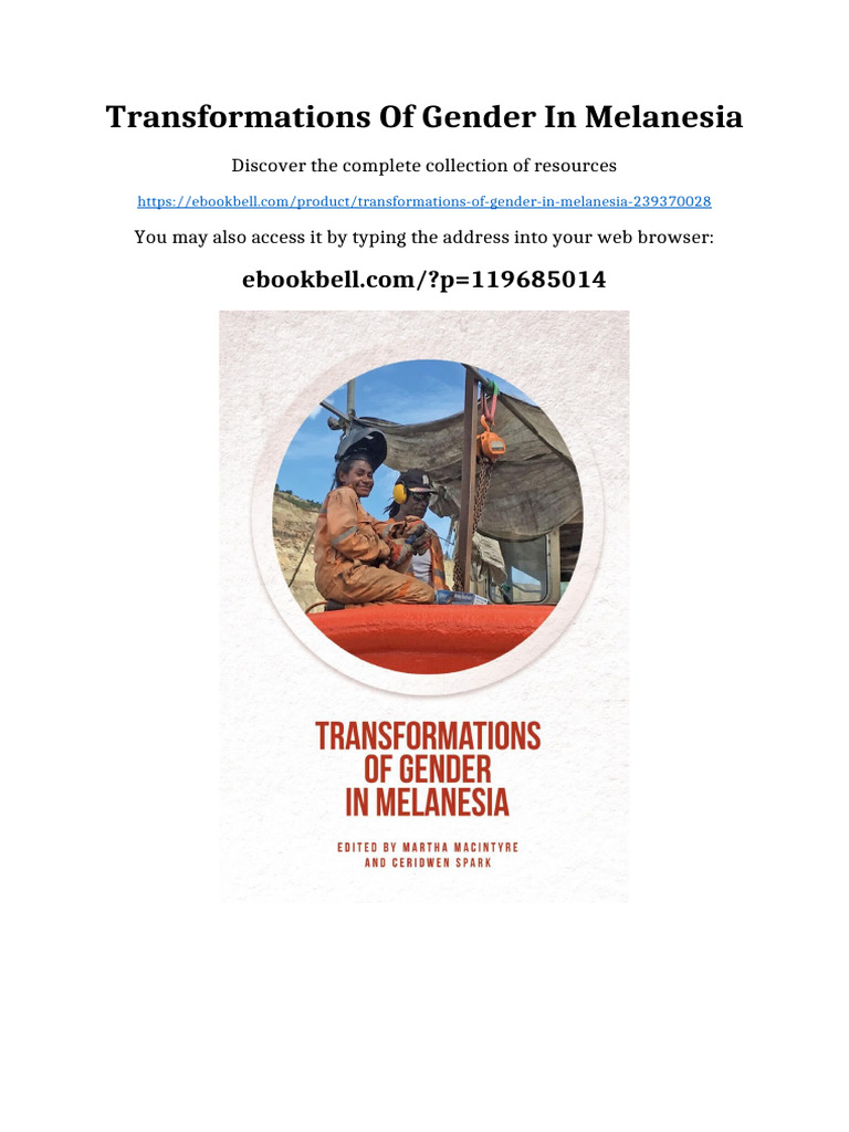 Transformations of Gender in Melanesia No Waiting Time | PDF | Heat ...