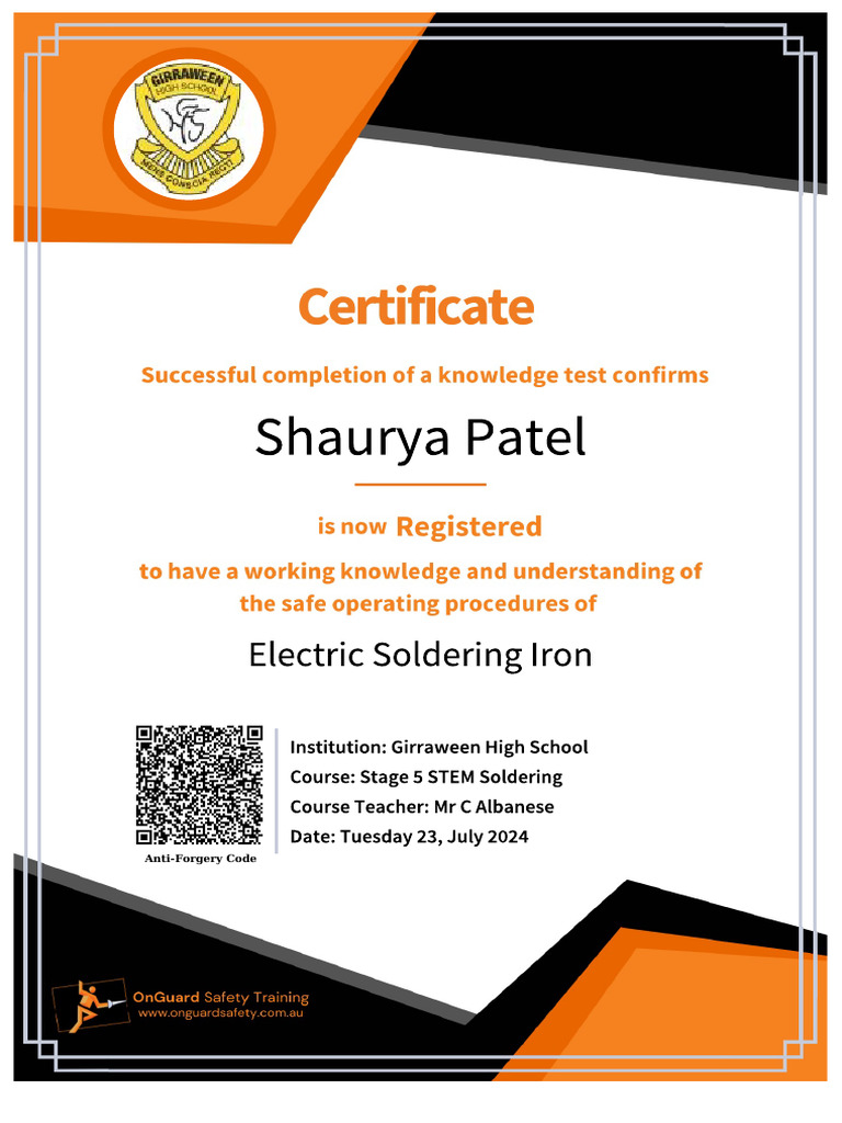 Knowledge Certificate | PDF