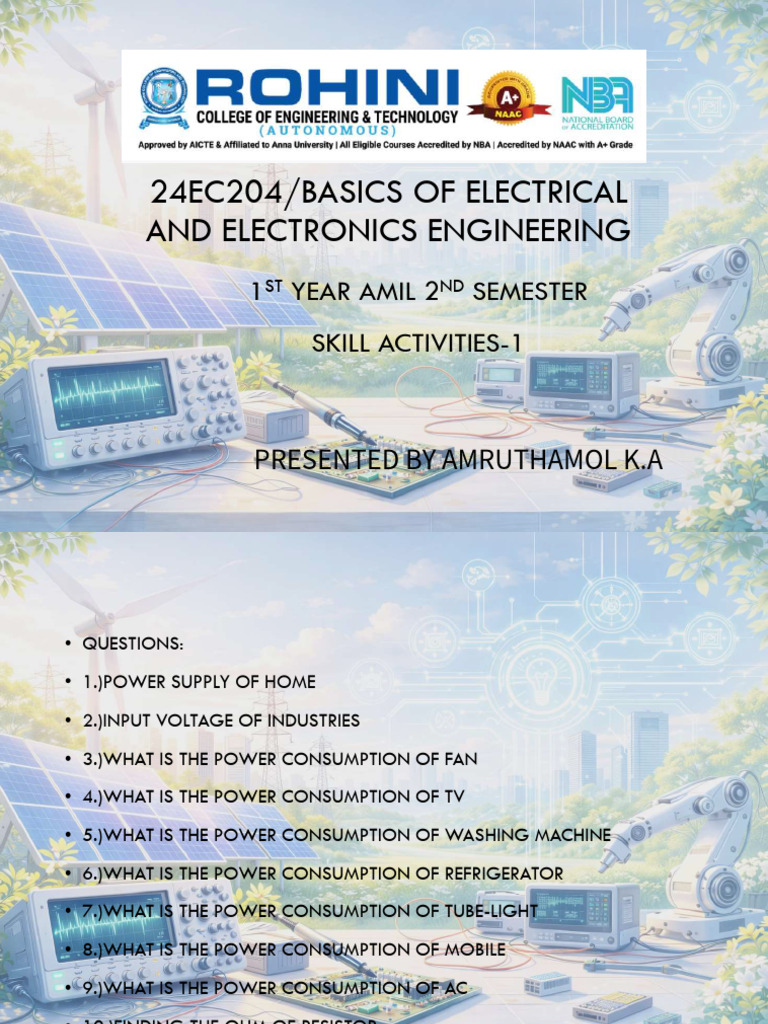 Basics of Electrical Engineering | PDF | Power Supply | Mains Electricity