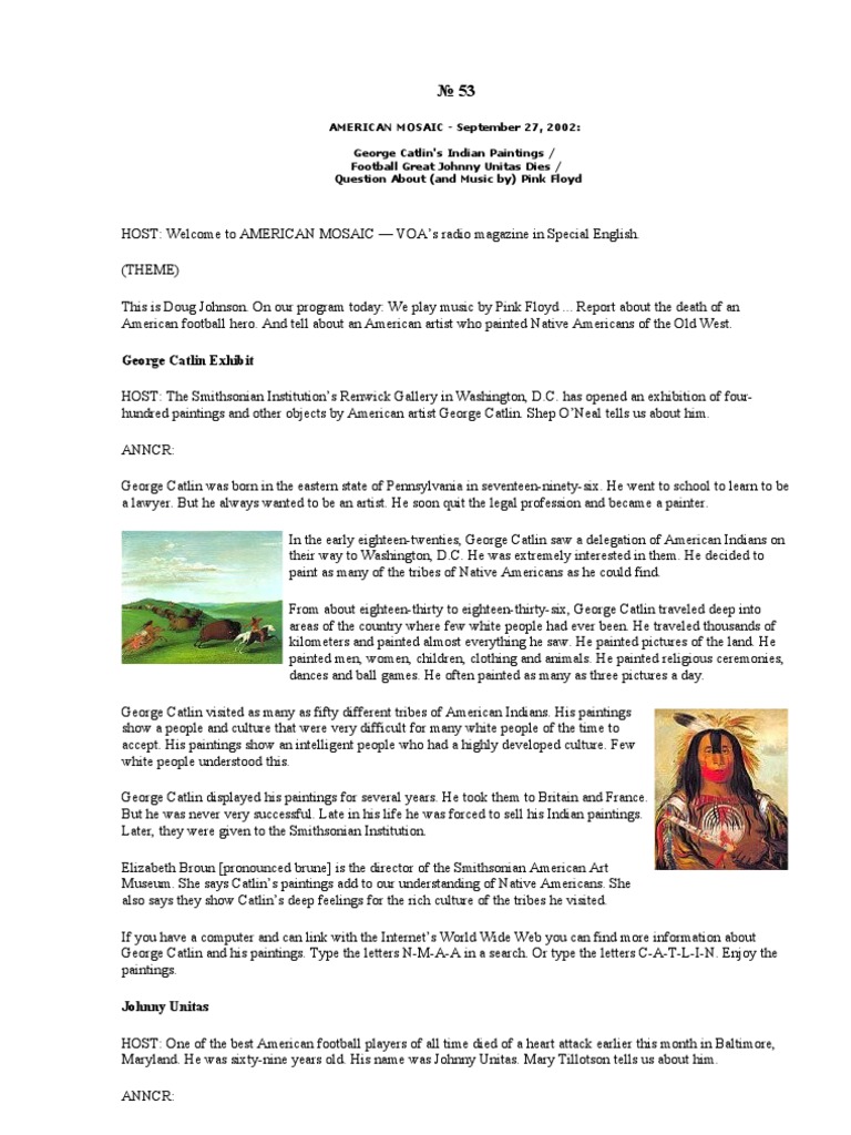 George Catlin Exhibit | PDF | Native Americans In The United States ...