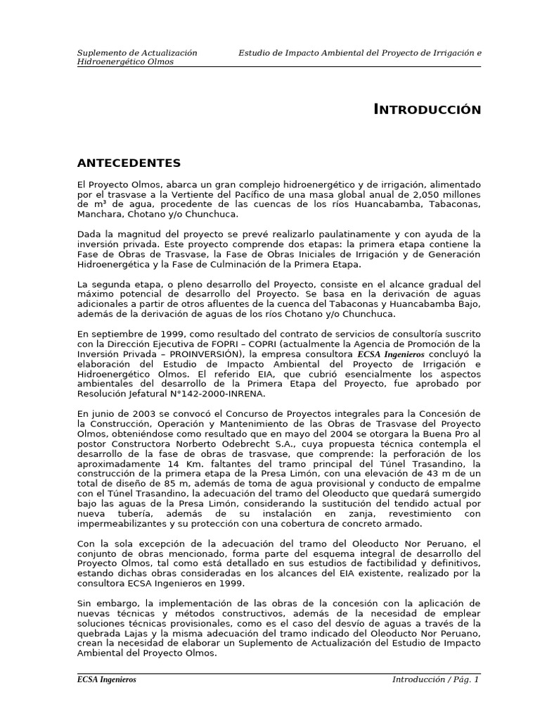 Intro Ducci On | PDF | Evaluación de impacto ambiental