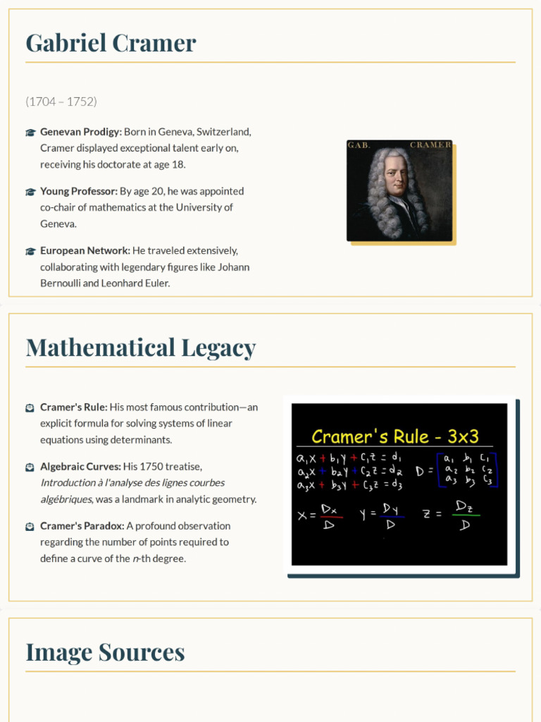 Gabriel Cramer Presentation | PDF