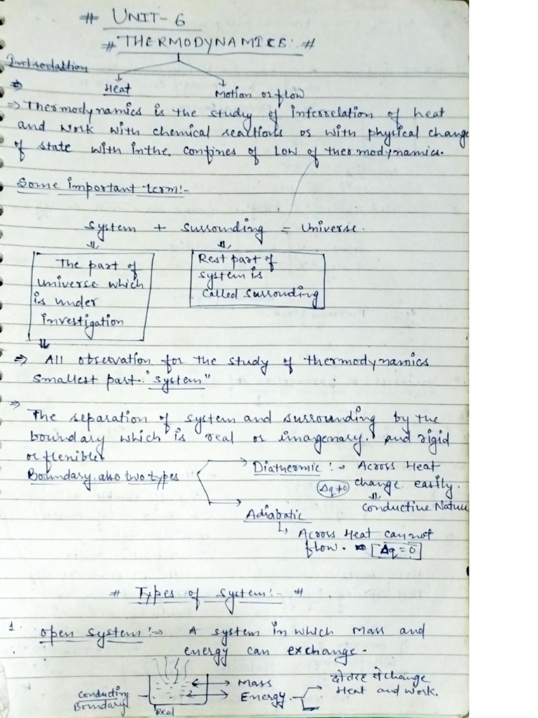 Thermodynamics Notes | PDF