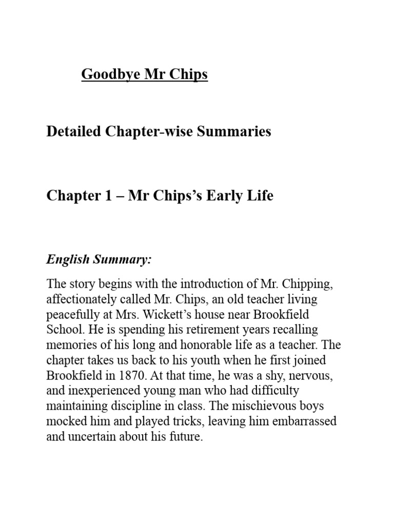 Mr. Chips (Complete) | PDF | Emotions | Virtue