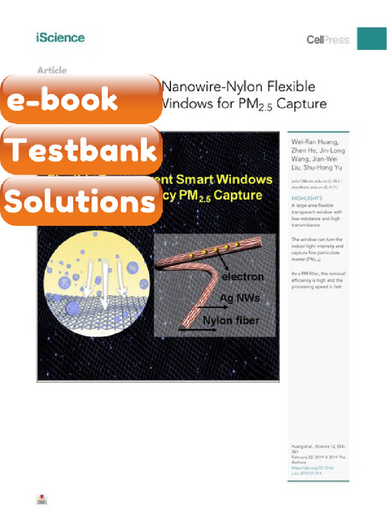 eBook & Testbank Mass Production of NanowireNylon Flexible Transparent ...
