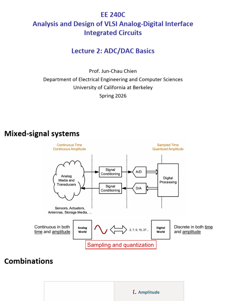 Lec2 240c Adc Basics 2026 01 22 | PDF | Analog To Digital Converter ...