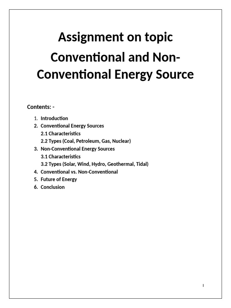 Conventional and Non Conventional Edited Twice | PDF | Energy ...