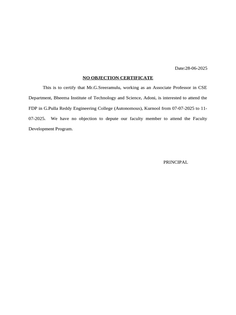 No Objection Certificate | PDF