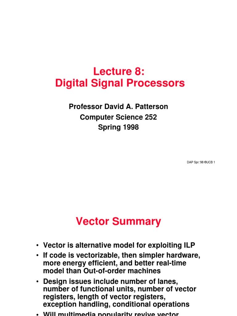 Lec08 DSP | PDF | Digital Signal Processor | Digital Signal Processing