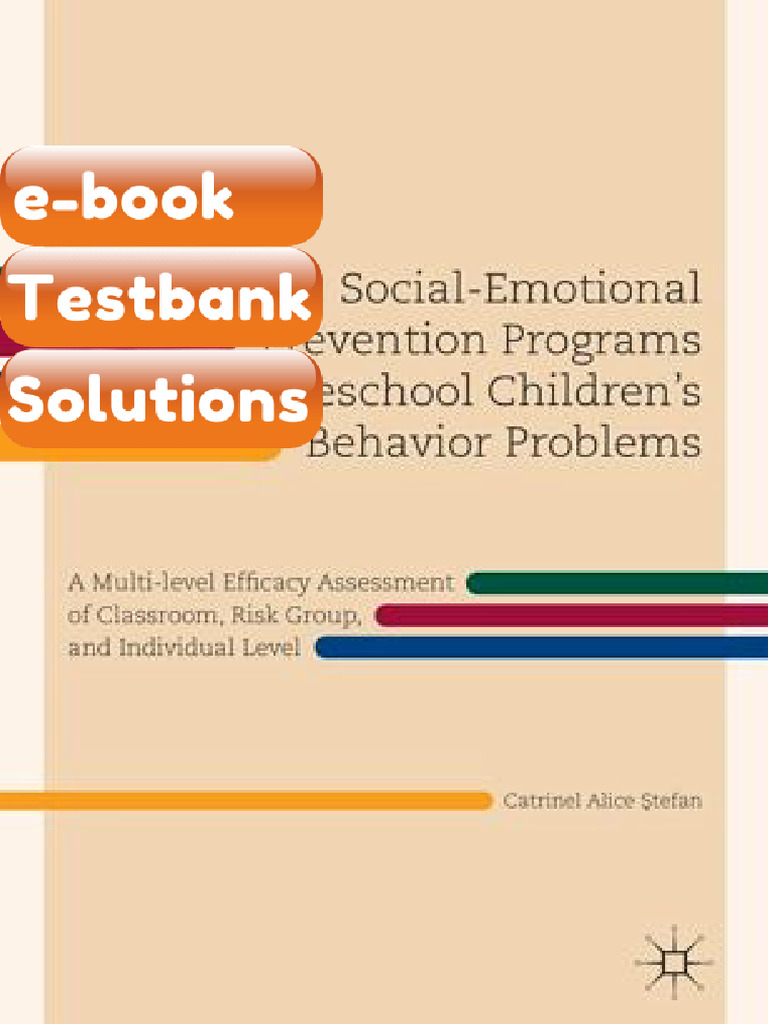 eBook & Testbank SocialEmotional Prevention Programs for Preschool ...