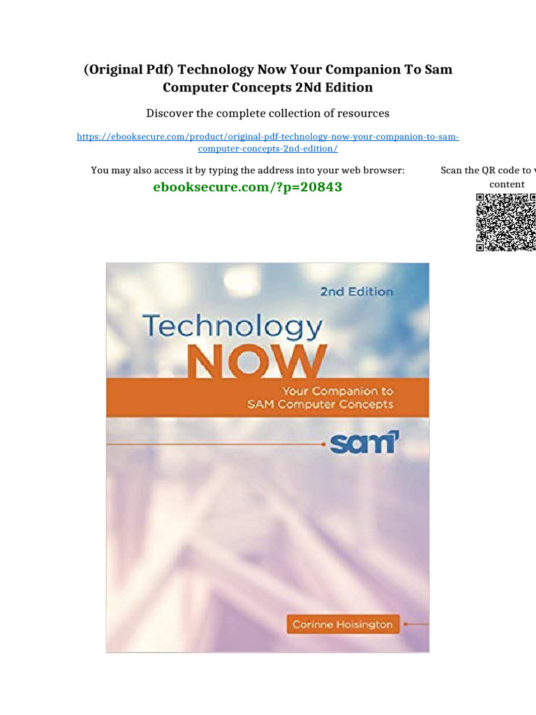 (Original PDF) Technology Now Your Companion to SAM Computer Concepts ...