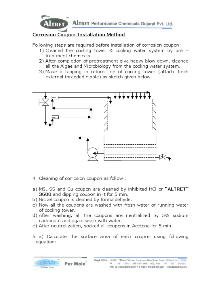 Corrosion Coupon Installation Guide | PDF