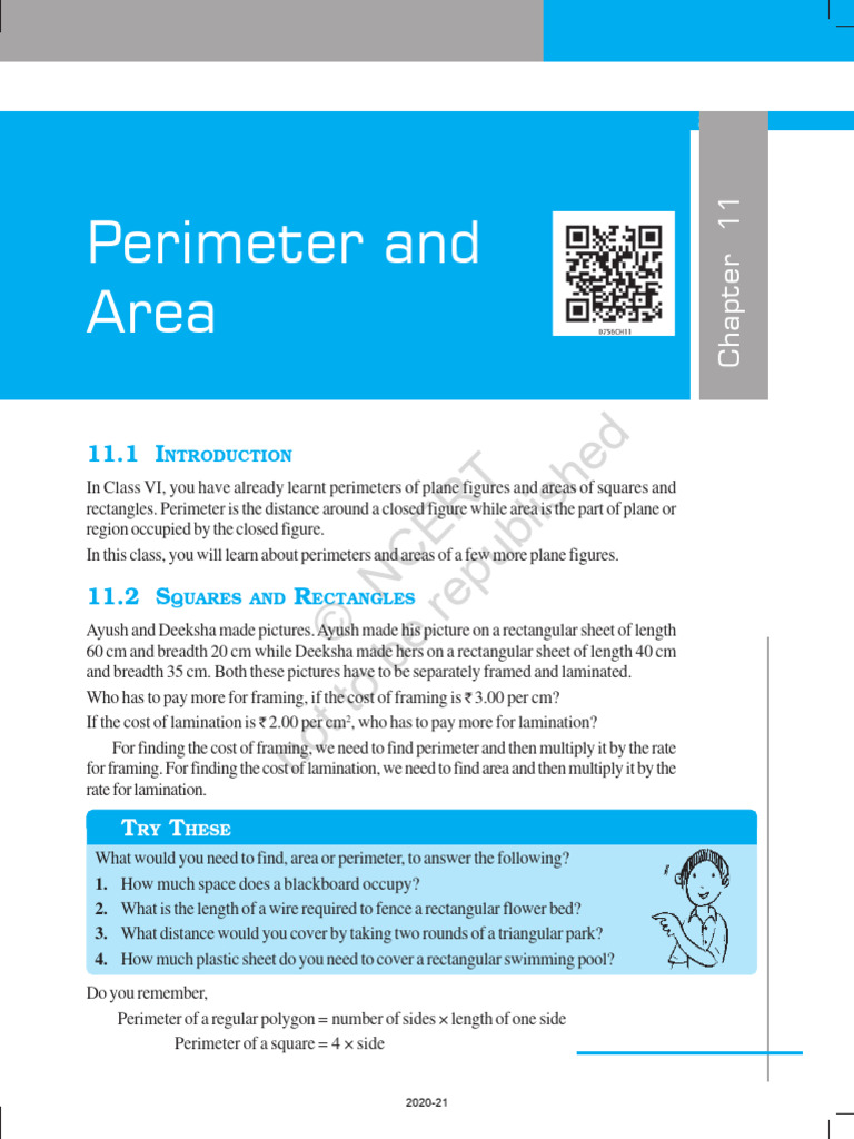 Class 7 Mensuration Chapter | PDF | Area | Circle