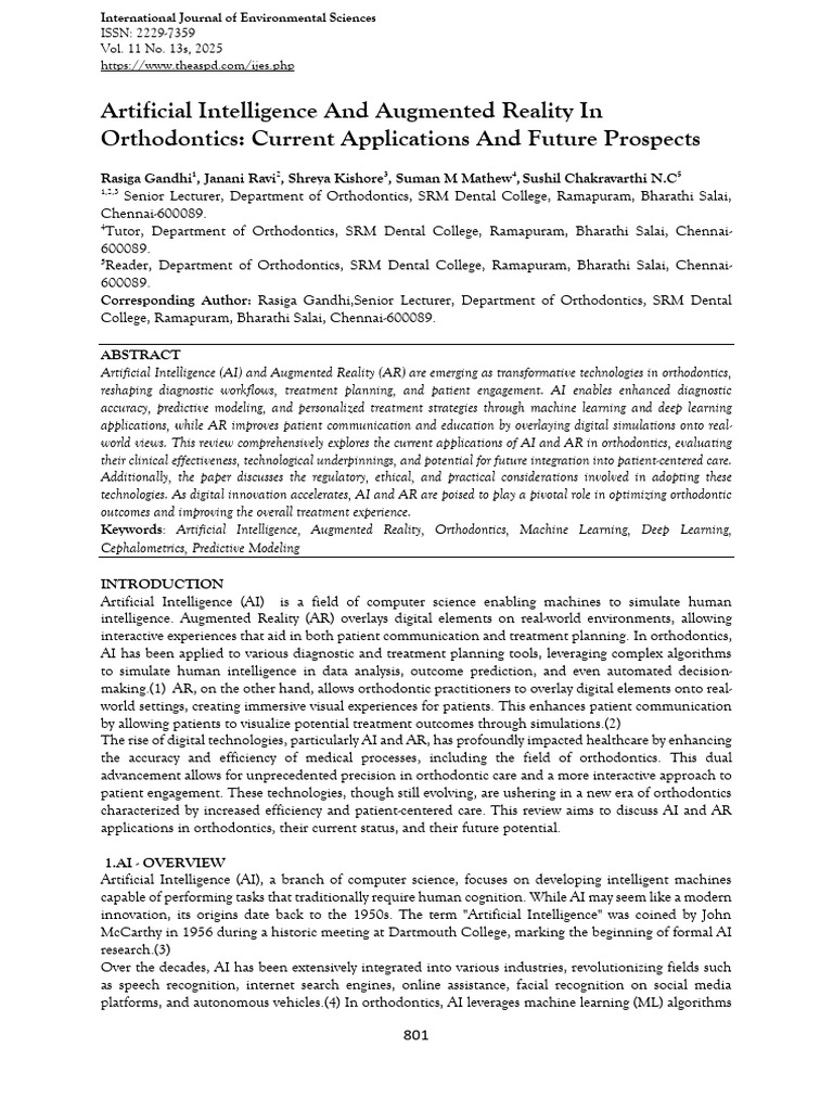 Artificial Intelligence and Augmented Reality in O | PDF | Machine ...