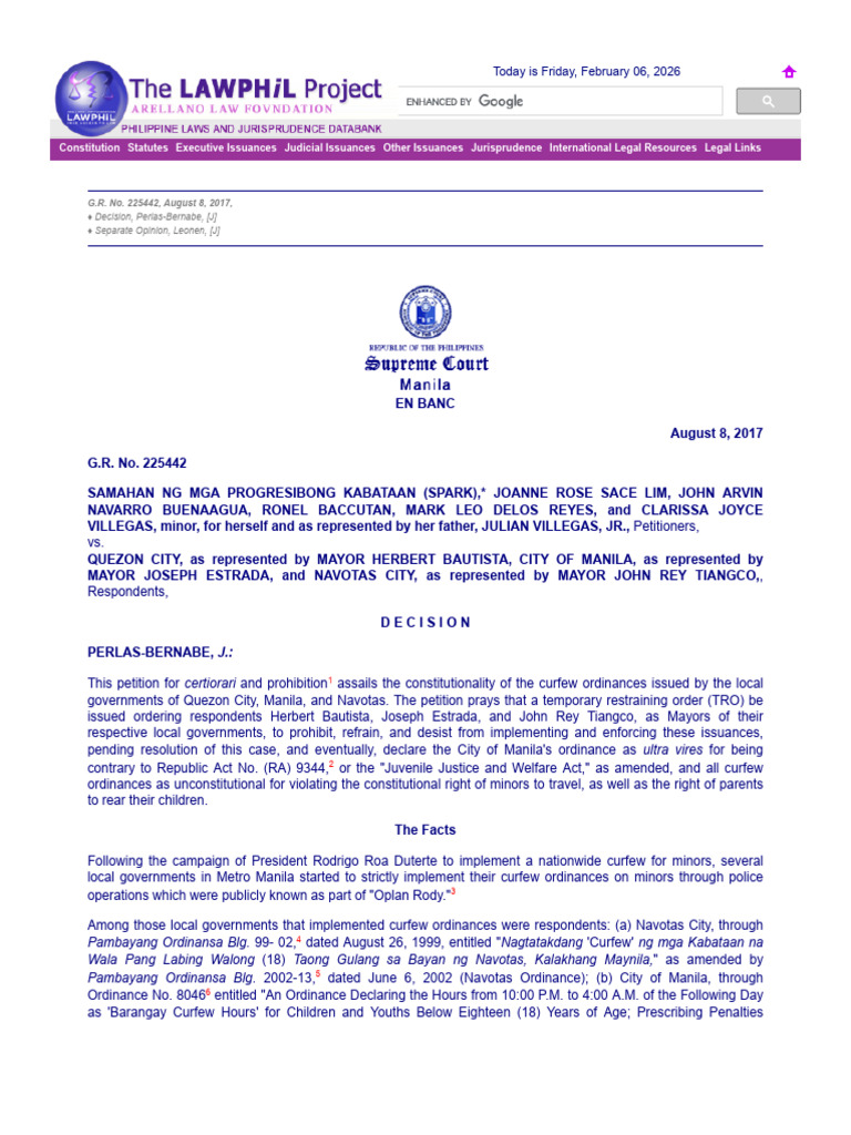 Sparks vs. QC | PDF | Overbreadth Doctrine | Jurisdiction