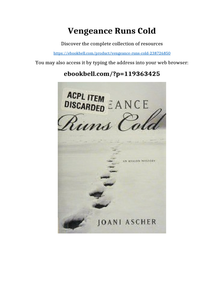 Vengeance Runs Cold Complete Edition | PDF | Quran | Islam