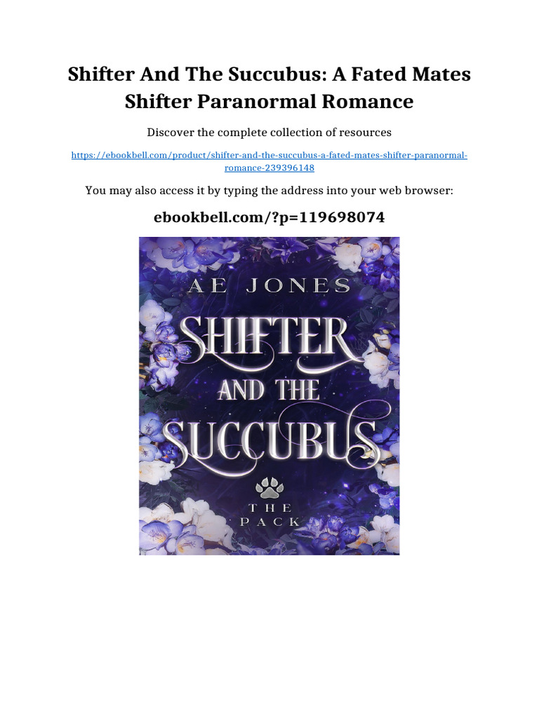 Shifter and The Succubus: A Fated Mates Shifter Paranormal Romance PDF ...