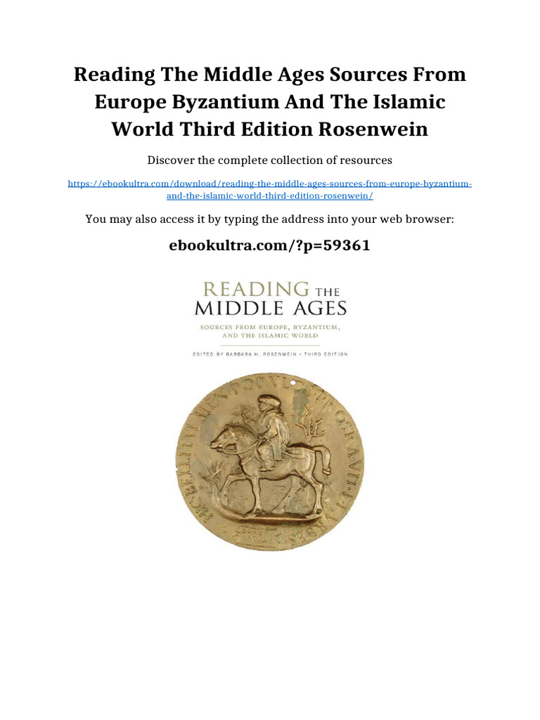 Reading the Middle Ages sources from Europe Byzantium and the Islamic ...