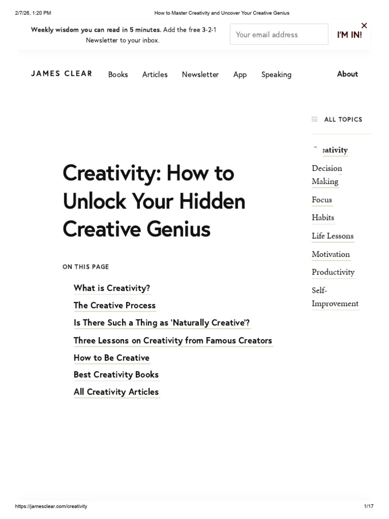 How to Master Creativity and Uncover Your Creative Genius | PDF ...