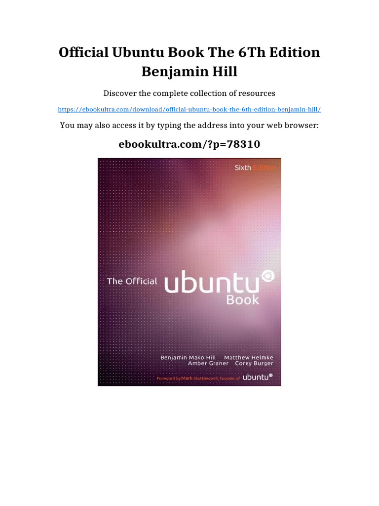 Official Ubuntu Book The 6th Edition Benjamin Hill sample | PDF ...