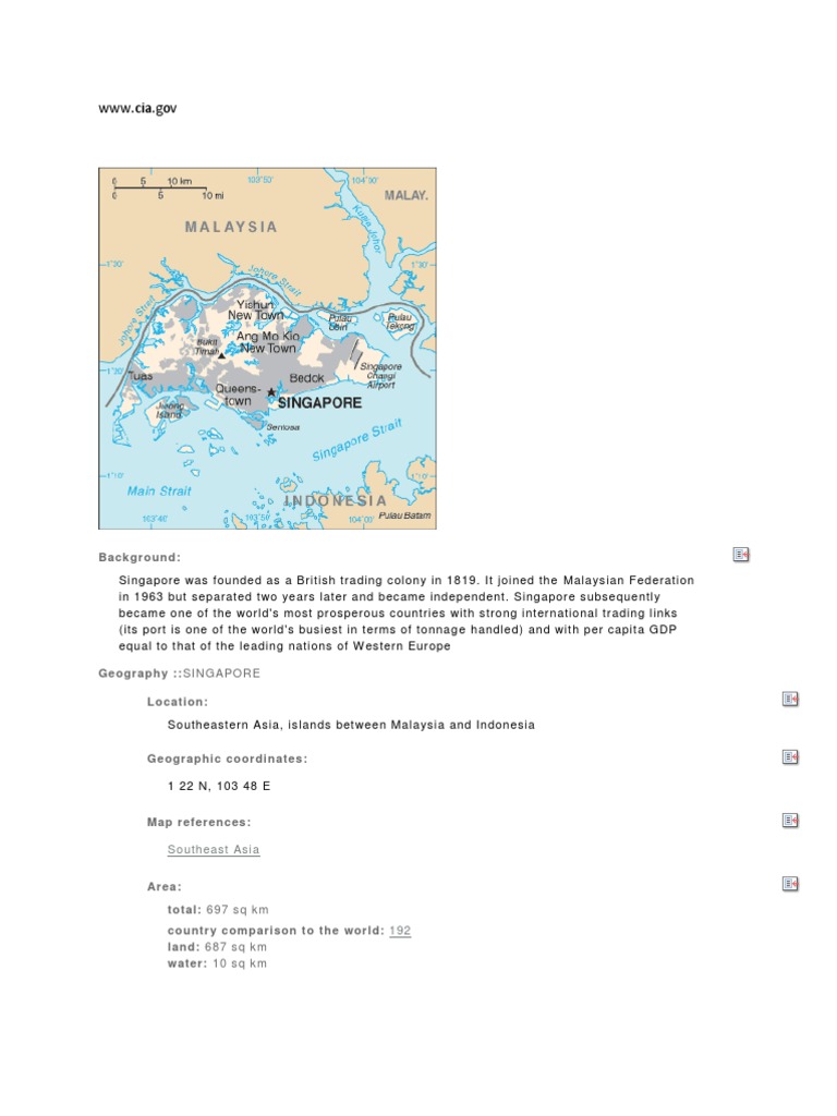 Singapore Geography Overview | PDF | Economies | Business