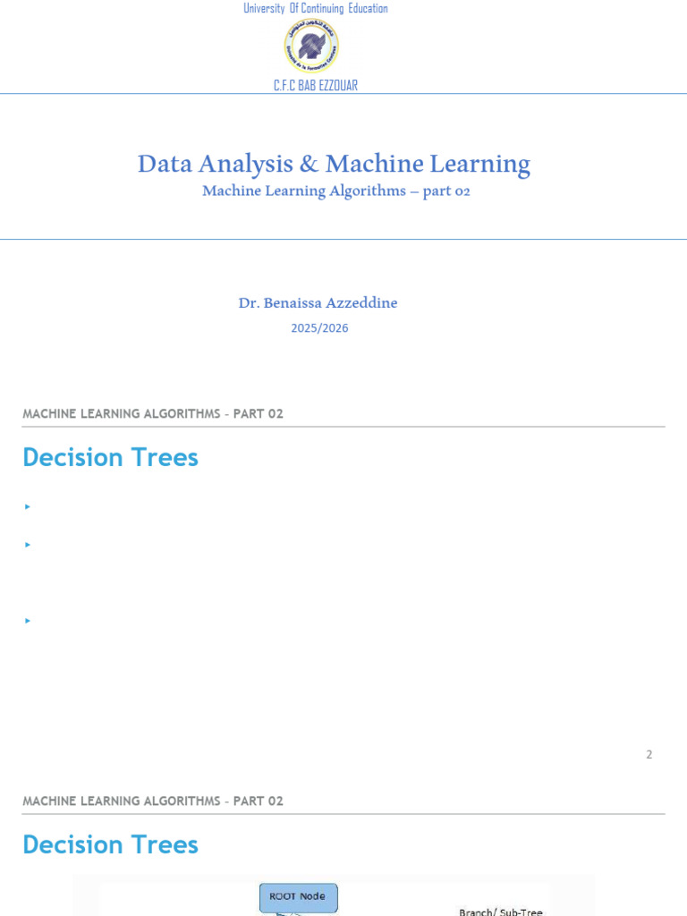 Machine Learning Algorithms - Part 02 | PDF | Cross Validation ...