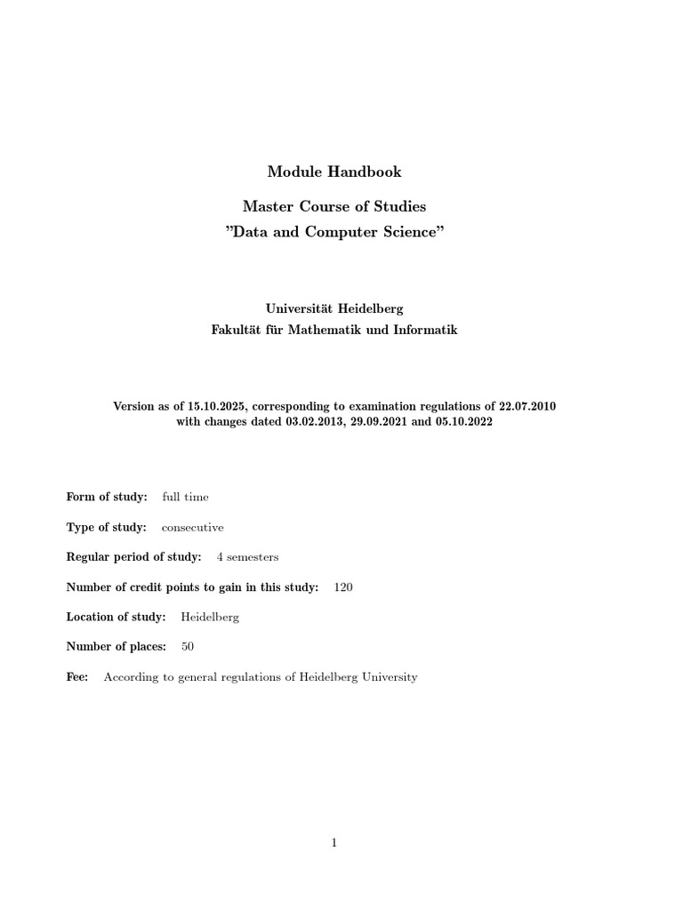Modulhandbuch Data and Computer Science Ma (2026!01!15) | PDF | Machine ...