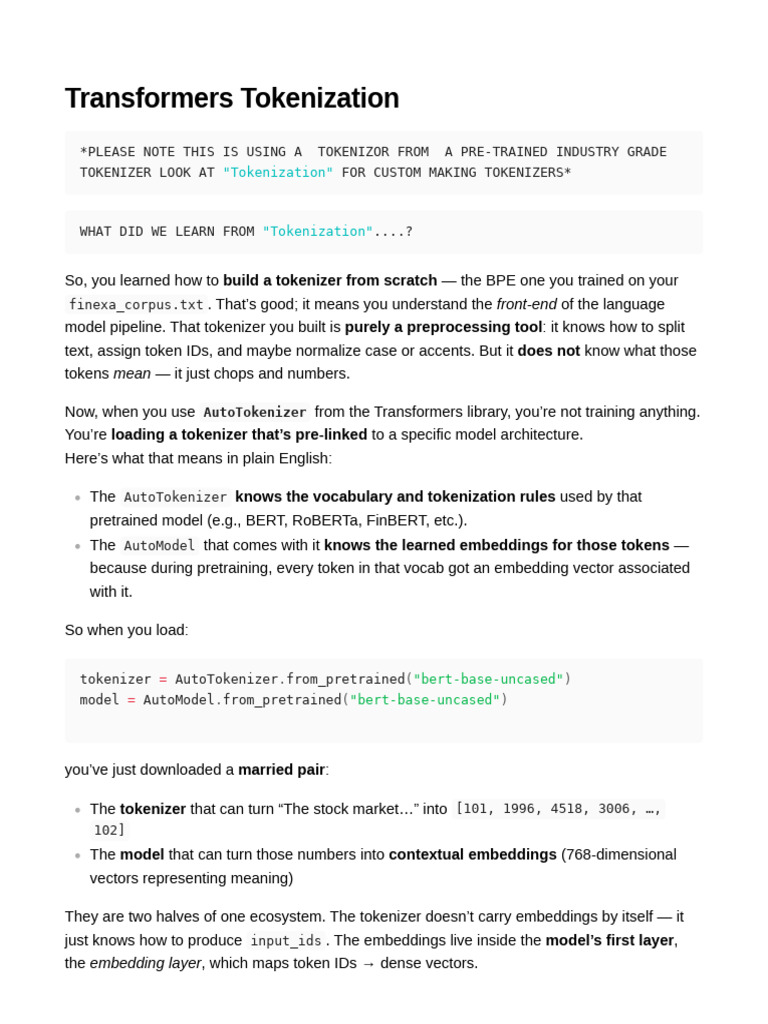 Transformers Tokenization | PDF | Machine Learning | Computational ...