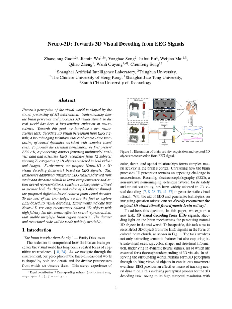 3-D Visuall Decoding From Eeg Signals | PDF | Electroencephalography ...