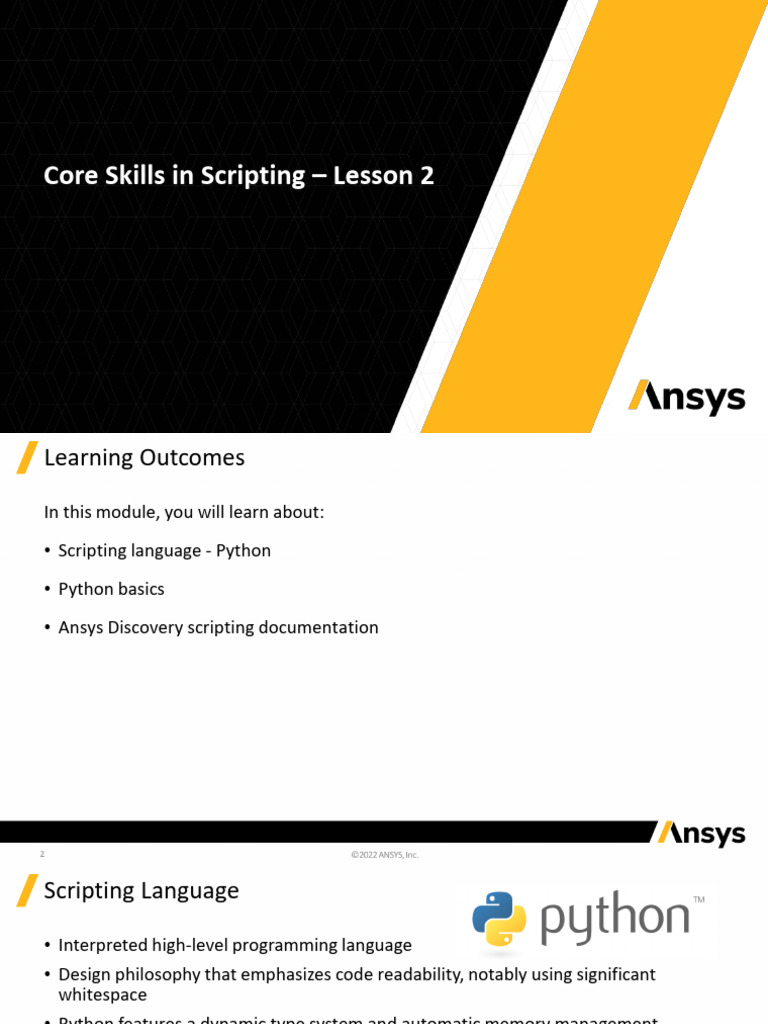 Getting-Started-with-Scripting-in-Ansys-Discovery-Lesson-2 | PDF ...