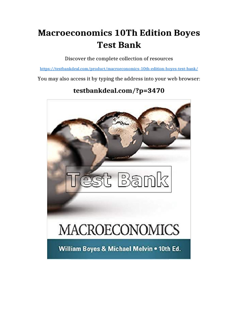 Macroeconomics 10th Edition Boyes Test Bank pdf version | PDF ...