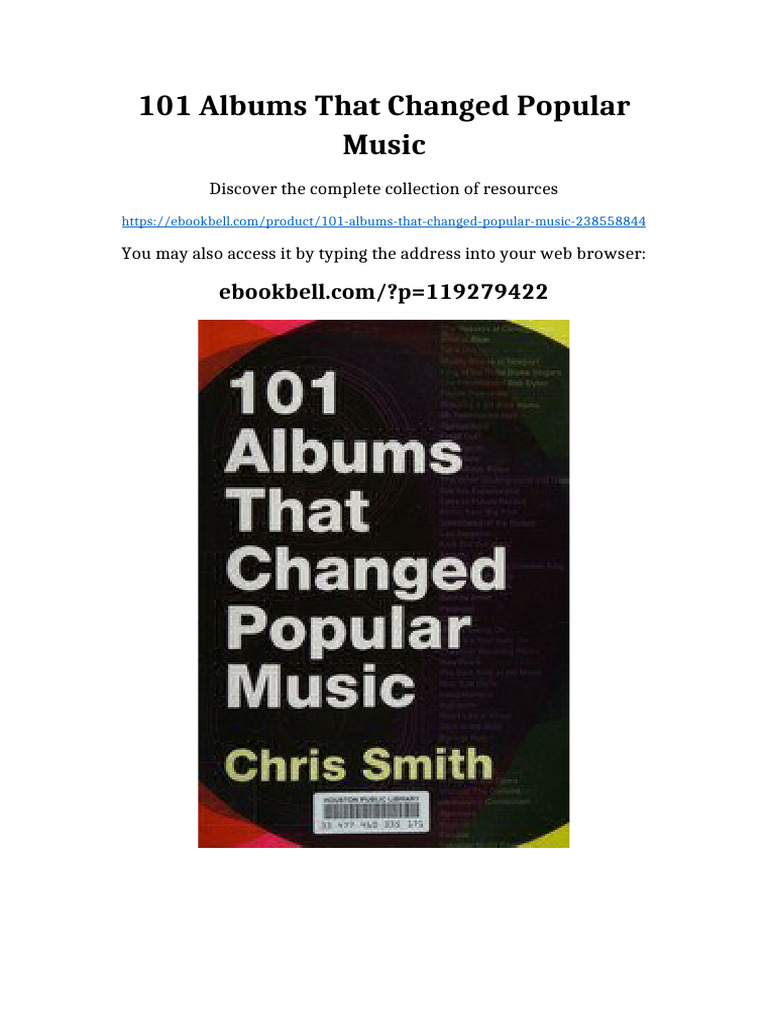 101 Albums That Changed Popular Music Complete Edition | PDF