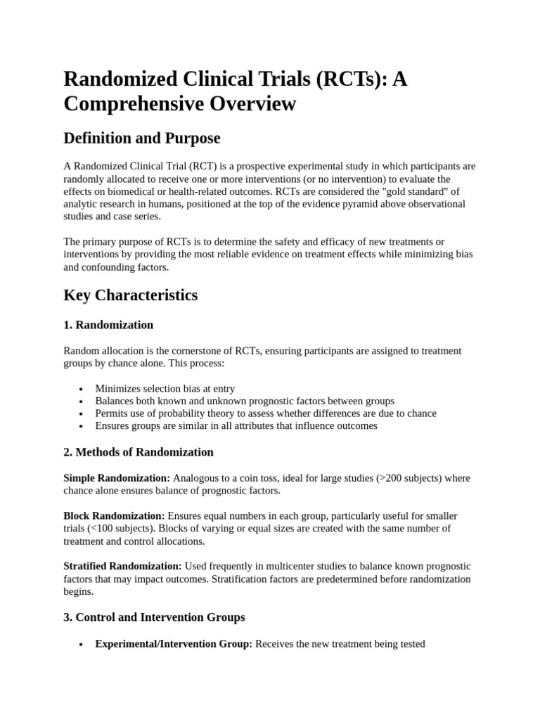 Randomized Clinical Trials | PDF | Randomized Controlled Trial ...