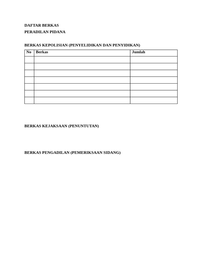 Daftar Berkas | PDF