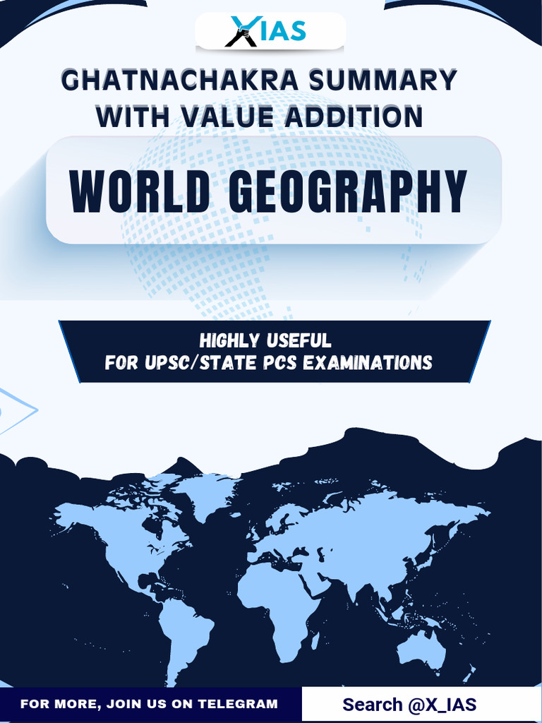 x Ias Ghatnachakra Summary World Geography | PDF | Planets | Saturn