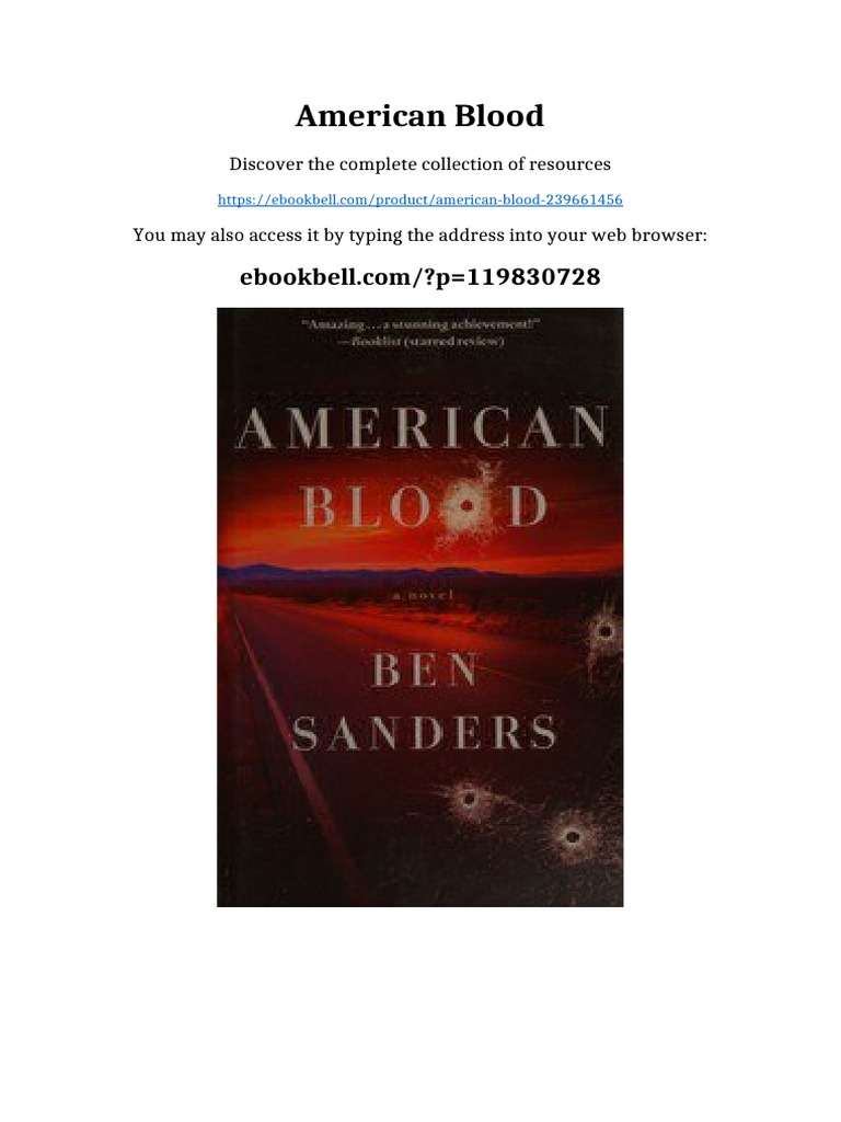 American Blood Full Chapters Included | PDF | Alimony