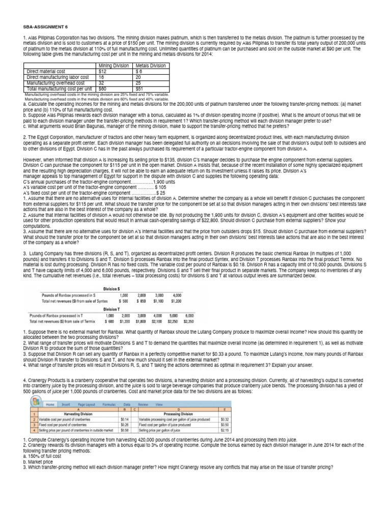 Sba Assign6 | PDF | Perfect Competition | Economics