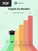 A2 Vocabulary List: 100 Essential Words | PDF