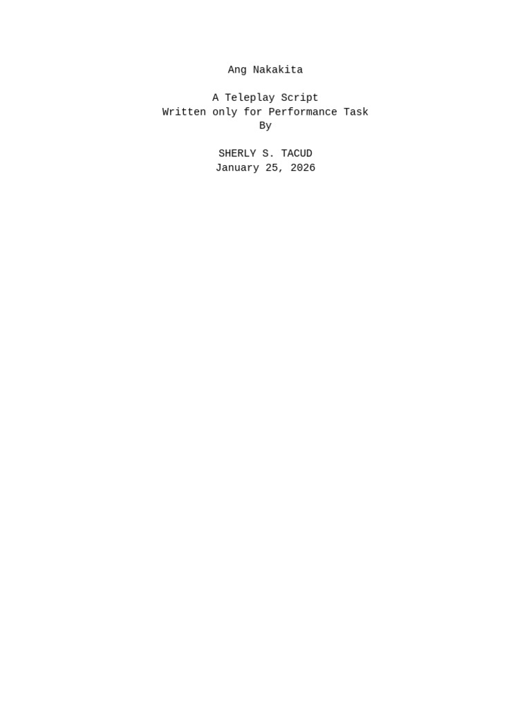 Teleplay | PDF