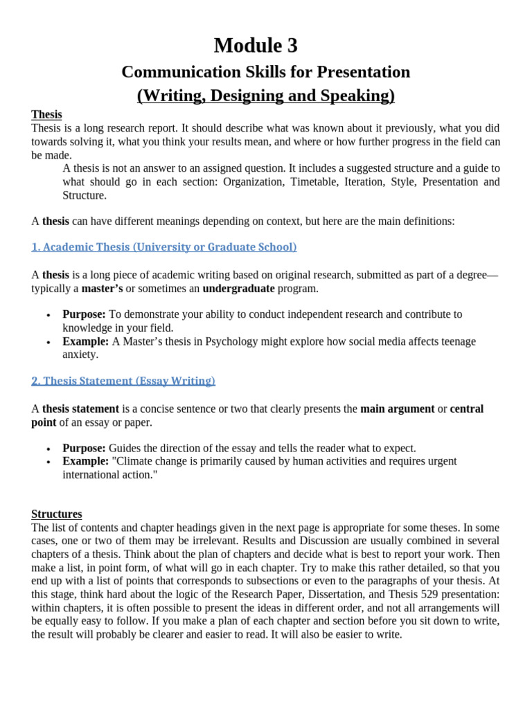 Module 3 Communication Skills For Presentation Writing Designing and ...