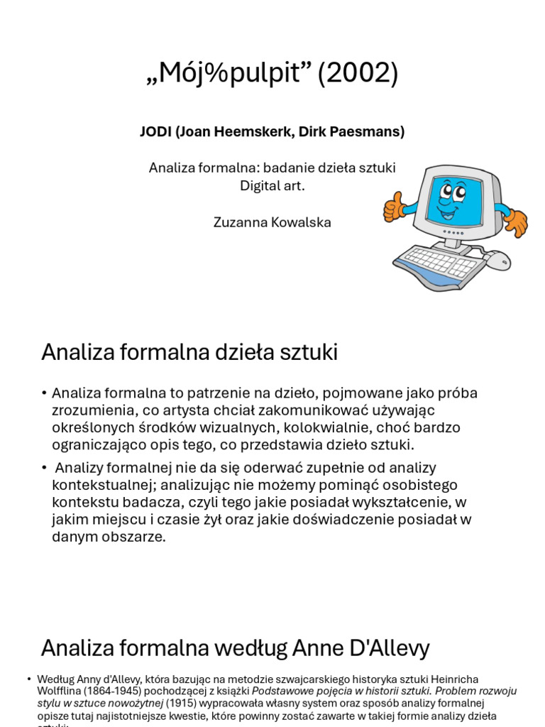 JODI (J.Heemskerk, Dirk Paesmans), Mój %pulpit 2002 | PDF