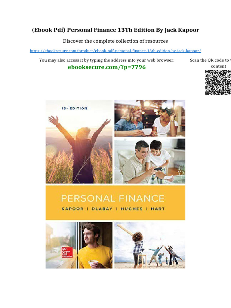 (Ebook PDF) Personal Finance 13th Edition by Jack Kapoor Digital ...