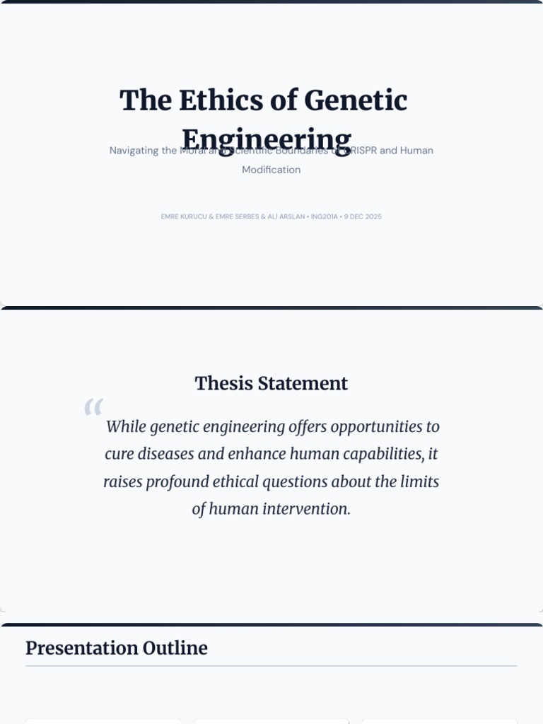 The Ethics of Genetic Engineering | PDF | Evolution | Genetics