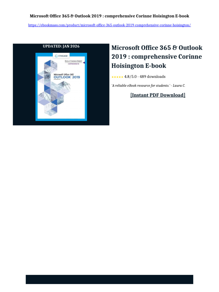 Microsoft Office 365 & Outlook 2019 : comprehensive Corinne Hoisington ...