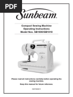 Mini Sewing Machine SM-202A Manual | PDF | Sewing Machine | Sewing