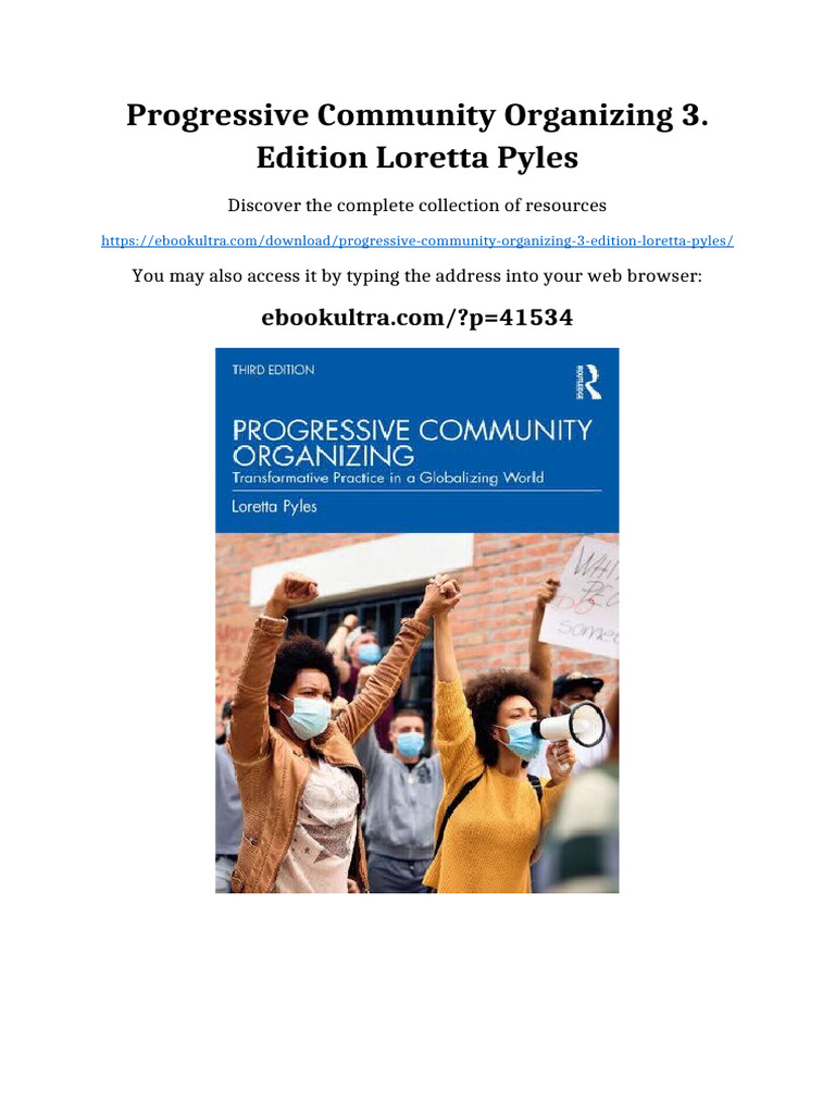 Progressive Community Organizing 3. Edition Loretta Pyles Latest PDF ...