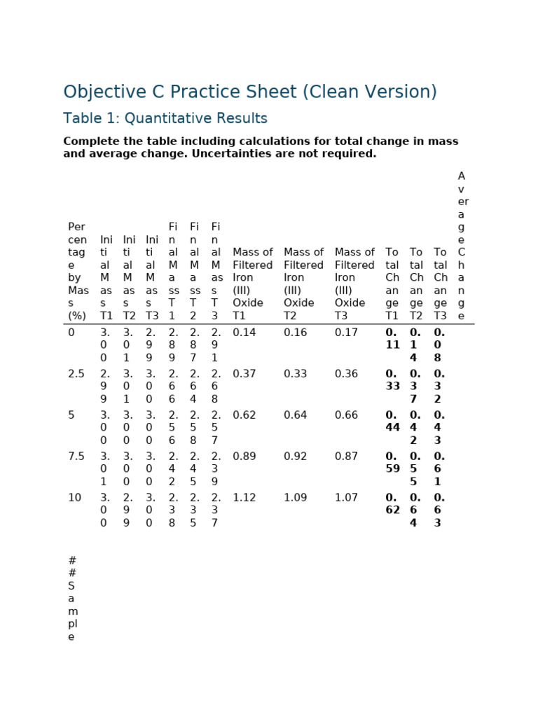 Objective C Practice Sheet | PDF